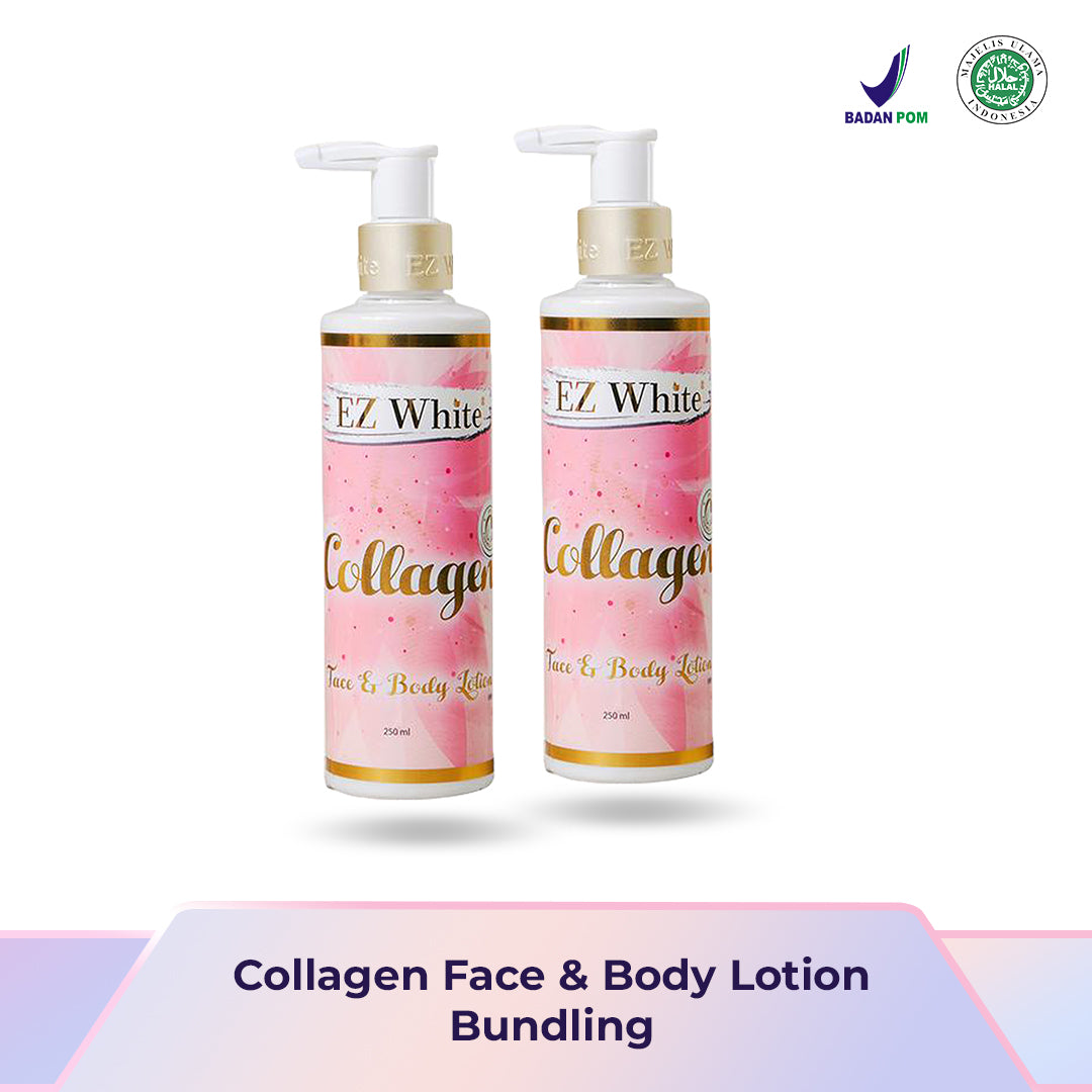 EZ White Collagen Face & Body Lotion Bundling (2 Botol Collagen)